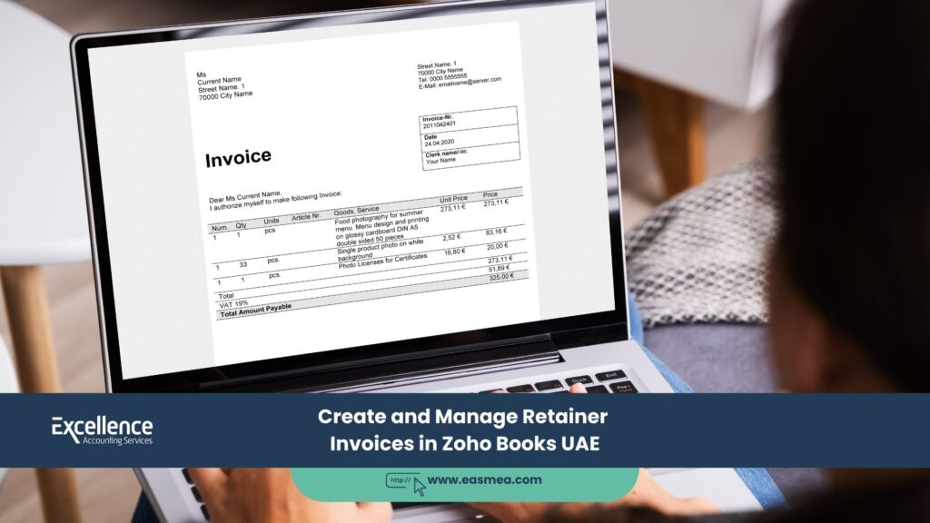 Create and Manage Retainer Invoices in Zoho Books UAE